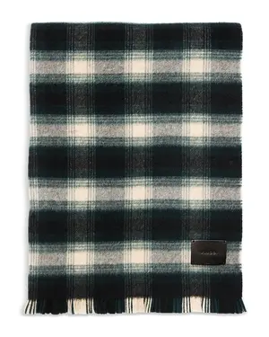Vince Brushed Merino Double Face Plaid Scarf - Country Racer