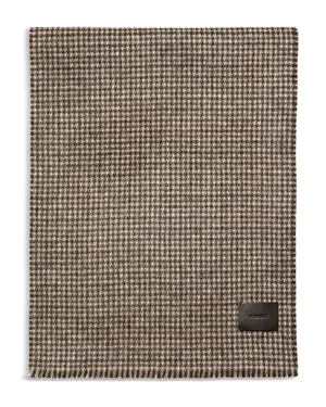 Vince Double Face Houndstooth Scarf - Brown