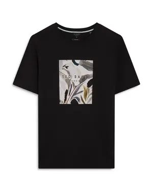 Ted Baker London Justino Cotton Graphic Tee - Black