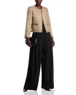 Elie Tahari Ramy Sequined Tweed Jacket