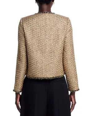 Elie Tahari Ramy Sequined Tweed Jacket