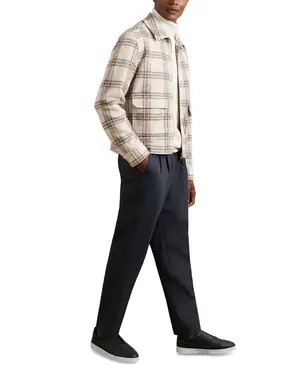 REISS Long-sleeved Check Overshirt