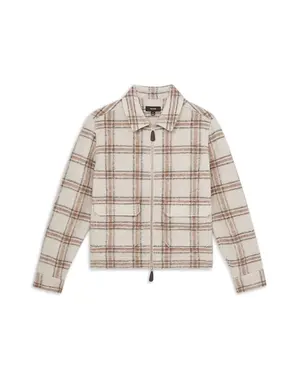 REISS Long-sleeved Check Overshirt