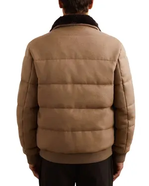 REISS Gerald Quilted Jacket - Light Brown