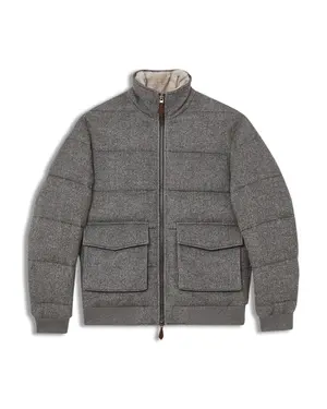REISS Quilted Jacket - Grey