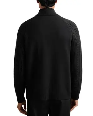 REISS Martley Cable Knit Cardigan Sweater