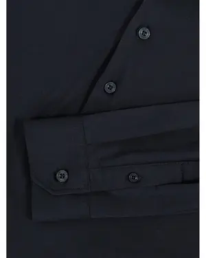 REISS Porofino Long Sleeved Jersey Half Button Polo Shirt
