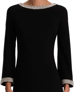 Alice + Olivia Mailynn Embellished Trim Mini Dress