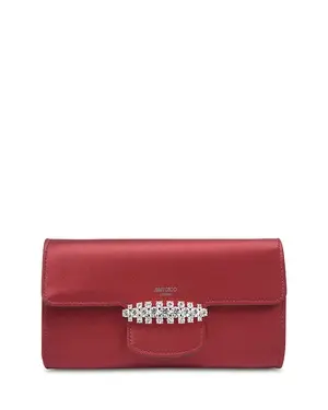 JIMMY CHOO Bing Chain Wallet - Ruby Red