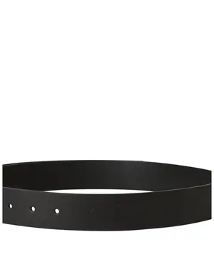 LANVIN Compagnon Leather Belt - Black