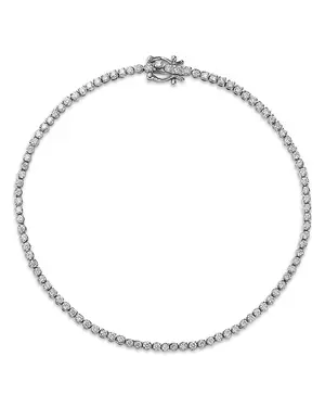 MOON & MEADOW 14k Gold Lab Grown Diamond Tennis Bracelet - White Gold