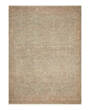 LOLOI Priya Pry-06 Area Rug 5'0x7'6 - Denim/rust