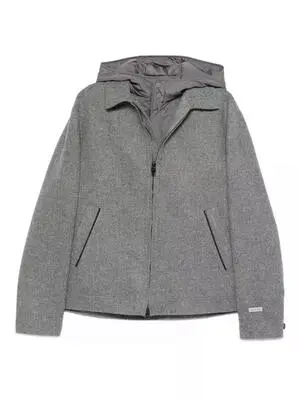 Canali Hooded Zip-up Jacket - Grey