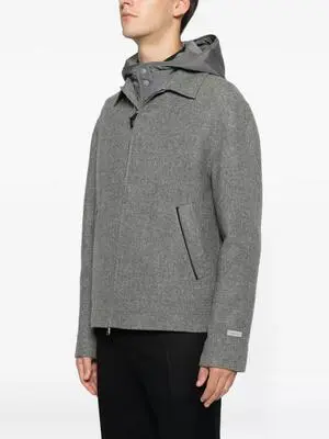 Canali Hooded Zip-up Jacket