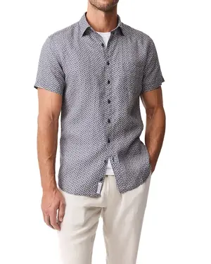 Rodd & Gunn Featherson Sports Fit Shirt - Bluestone