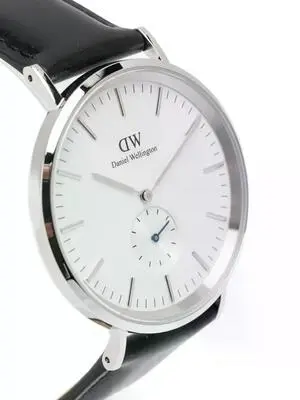 DANIEL WELLINGTON Multi-eye Sheffield Leather Strap 40mm - Silver
