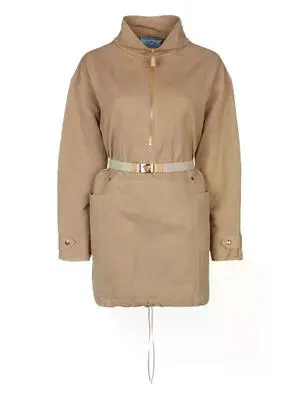 Prada Belted Half-zip Coat