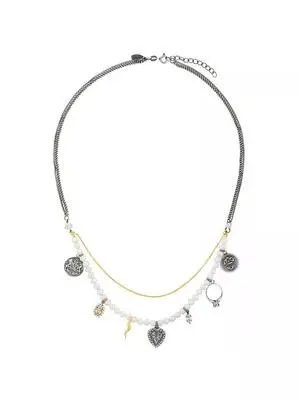 Iosselliani Silver Heritage Pearl Necklace - Metallic