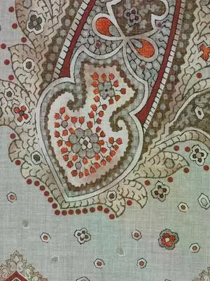 DELL'OGLIO Paisley Fringed Scarf