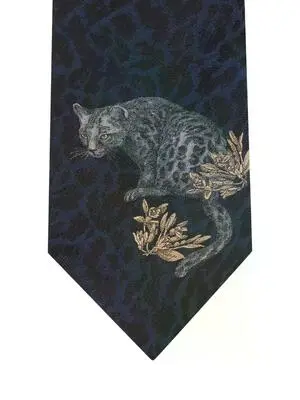 Etro Jacquard Animal Motif Neck Tie