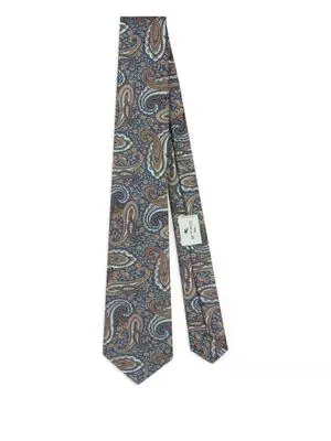 Etro Jacquard Floral Paisley Neck Tie - Brown