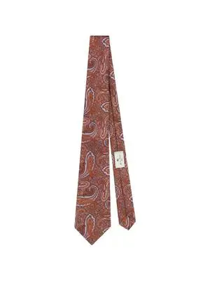 Etro Jacquard Paisley Neck Tie - Brown