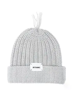 MYTHINKS Ribbed-knit Beanie - Grey