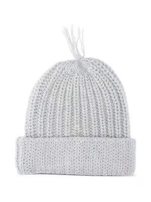 MYTHINKS Ribbed-knit Beanie - Grey