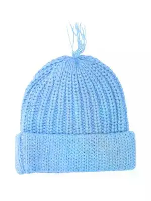 MYTHINKS Logo-patch Beanie - Blue