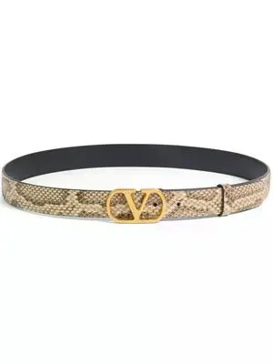 Valentino Garavani 30mm Vlogo Signature Belt - Neutrals