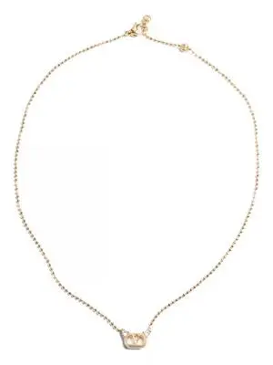 Valentino Garavani Ovalette Necklace With Swarovski Crystals - Gold