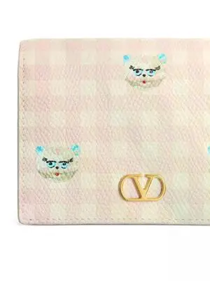 Valentino Garavani Le Chat De La Maison Grainy Leather Wallet