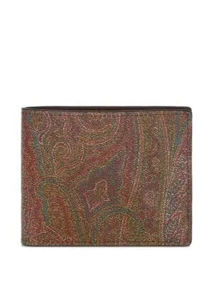 Etro Paisley Bifold Arnica Wallet - Brown