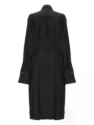 Carven Tie-neck Maxi Shirt Dress