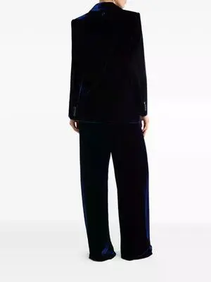 Etro Single-breasted Velvet Blazer - Blue