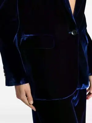 Etro Single-breasted Velvet Blazer - Blue