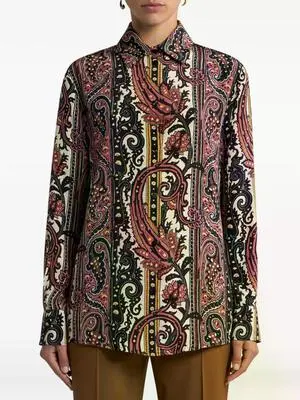 Etro Leafy Paisley-motif Silk Shirt