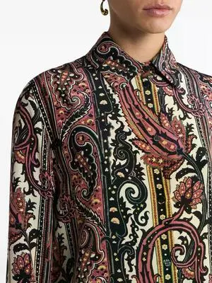 Etro Leafy Paisley-motif Silk Shirt