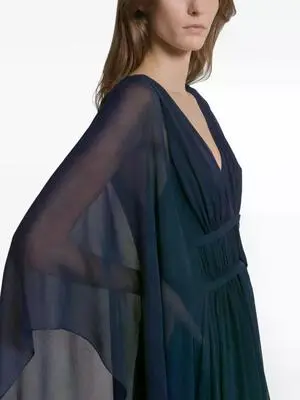 Alberta Ferretti V-neck Maxi Dress - Blue
