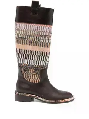 Missoni Paneled Knee High Boots