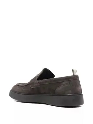 Officine Creative Frame 001 Suede Penny Loafers