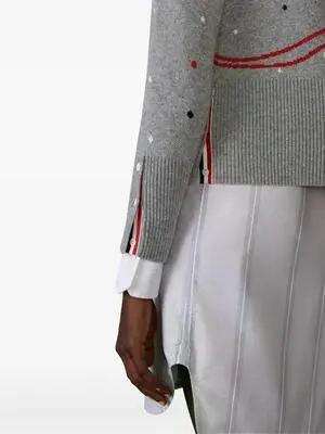 Thom Browne Hector Reindeer Intarsia Cardigan