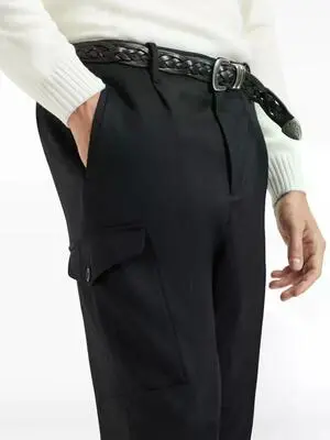 Brunello Cucinelli Cargo-pocket Wool Tapered Trousers