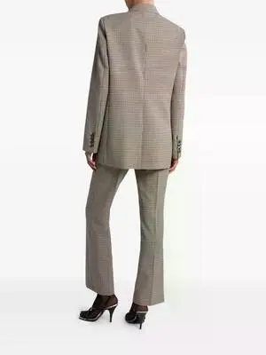 Etro Double-breasted Gingham Blazer - Brown