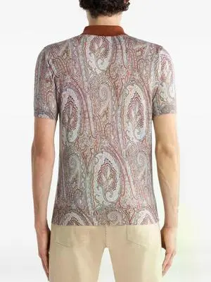 Etro Floral Paisley Polo Shirt - Brown