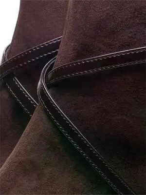 POCHE PARIS Buckled Ankle Boots - Brown