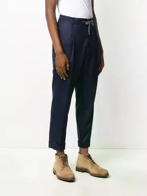 Brunello Cucinelli Cropped Drawstring Trousers