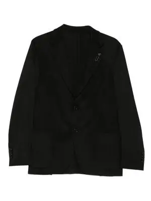 LARDINI Single-breasted Blazer - Black