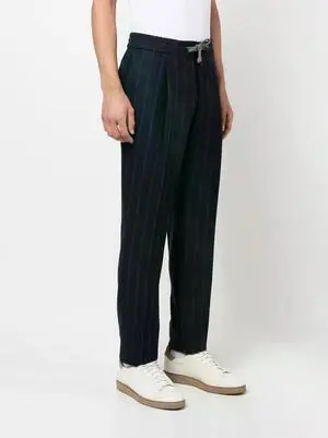 Brunello Cucinelli Pinstripe Drawstring Trousers