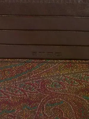 Etro Arnica Paisley Zip Card Holder